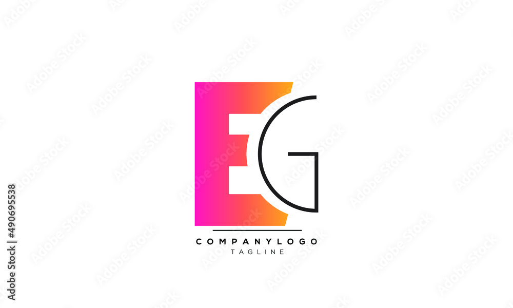 Alphabet letters Initials Monogram logo EG, EG INITIAL, EG letter Stock ...