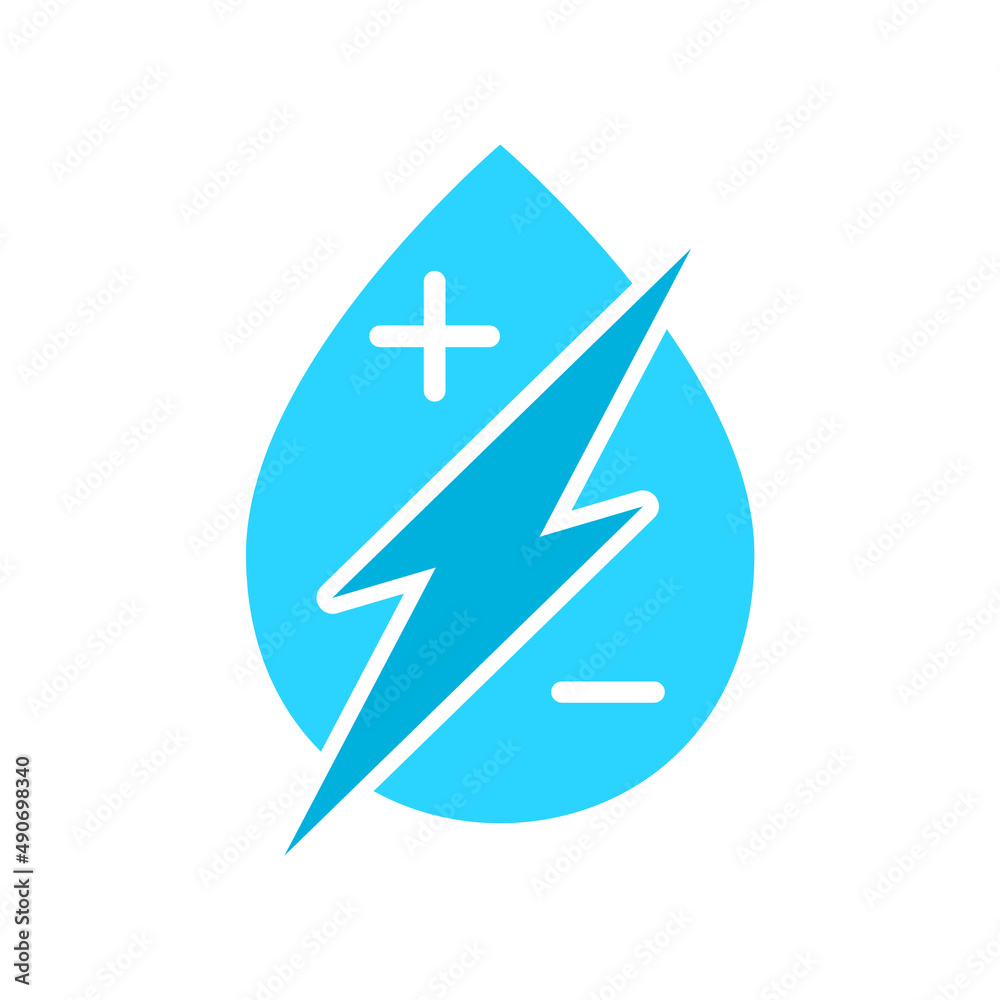 Electrolyte drink icon. Mineral water symbol. Beverages rich in ...