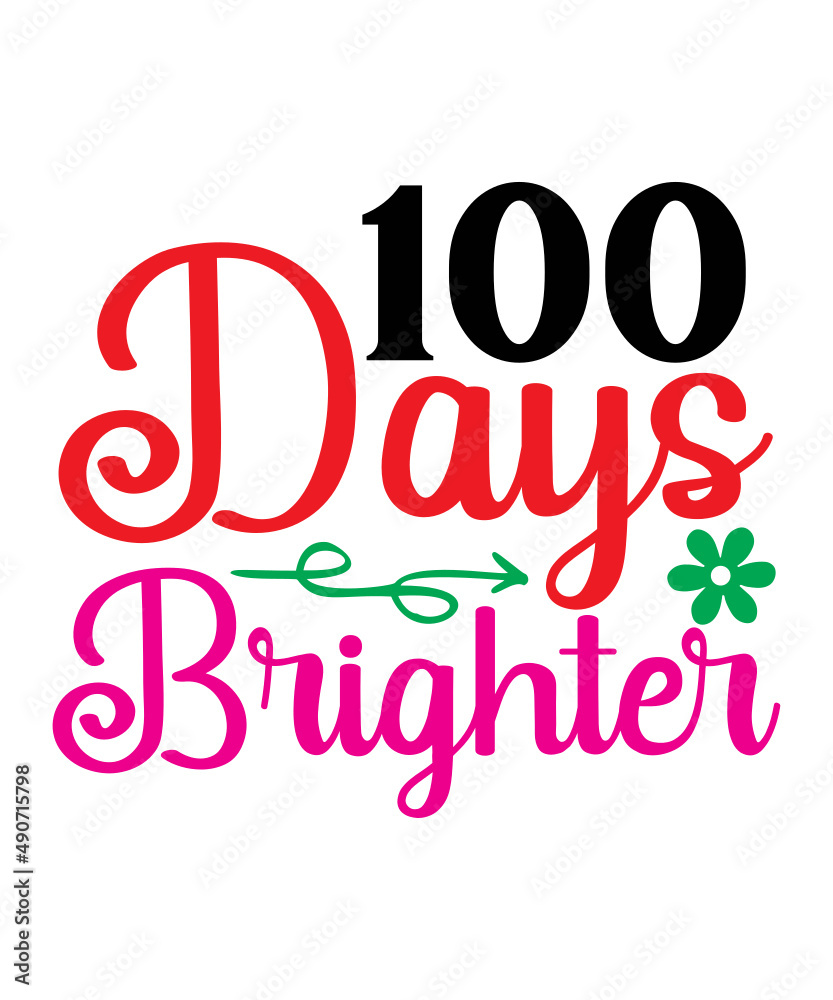 100 Days Of School, 100th Day Of School Svg, 100 Days Bundle, School ...