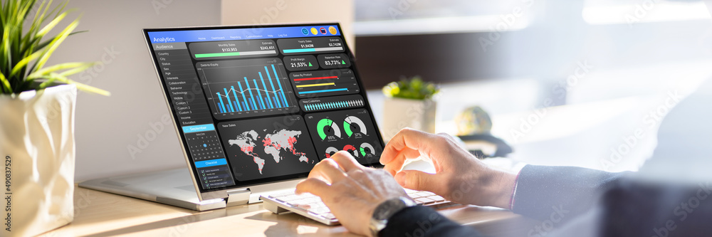 KPI Dashboard Data Analytics Stock Photo | Adobe Stock