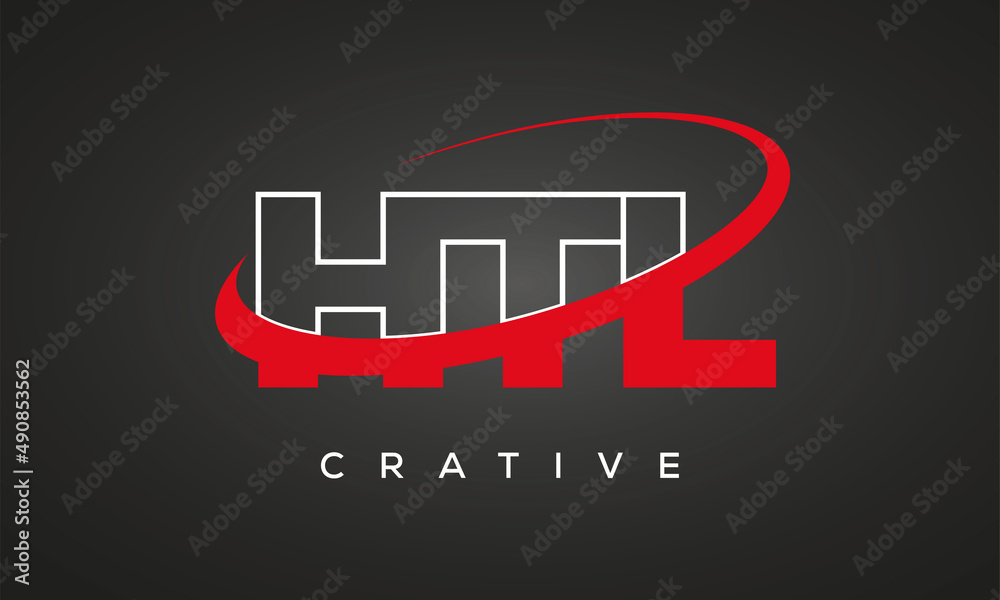 HTL creative letters logo with 360 symbol vector art template design ...