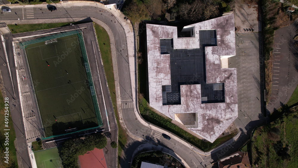 Foto de Stock Santo Tirso, Portugal, January 1, 2022: DRONE AERIAL View ...