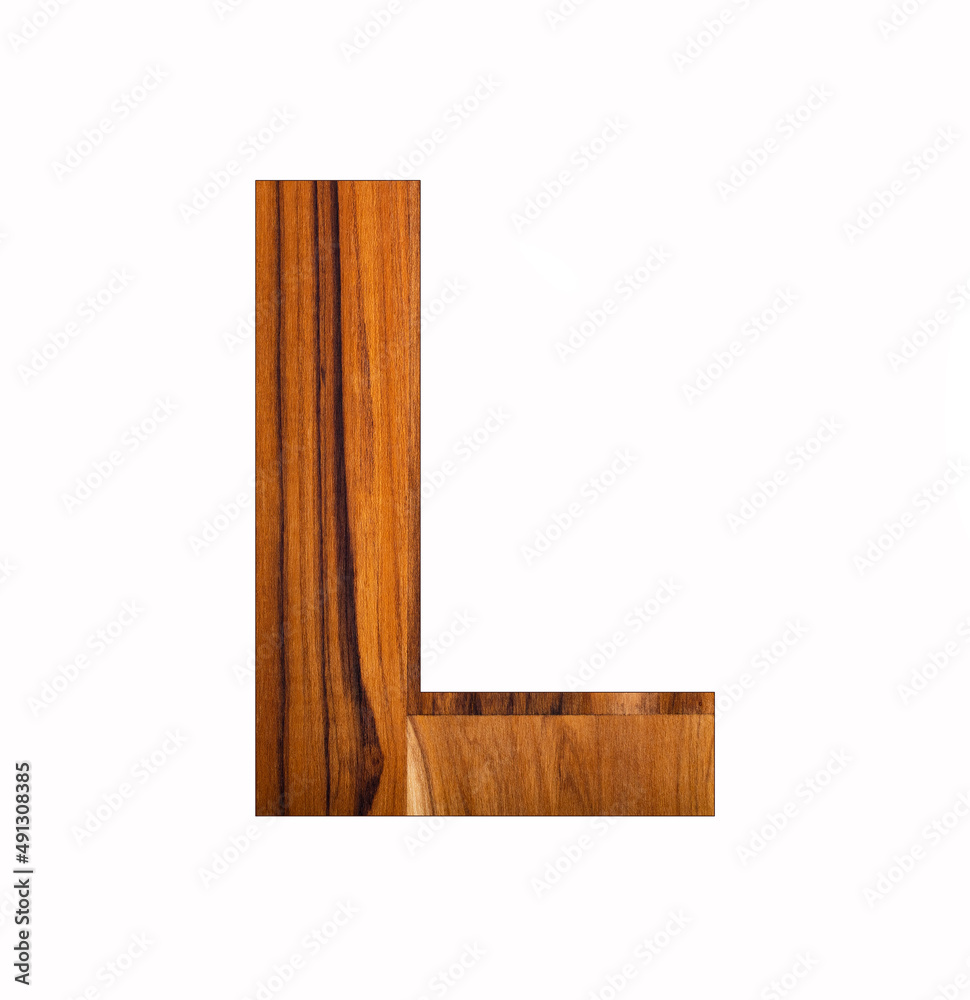 Alphabet letter L on rustic wood background Stock Photo | Adobe Stock