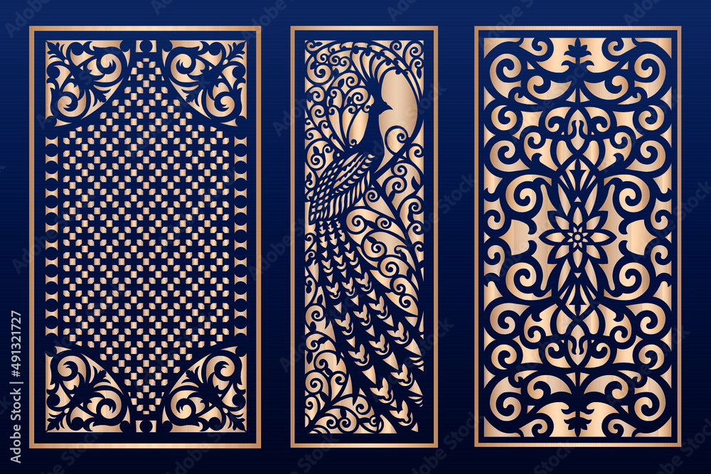 Decorative laser cut panels template with abstract texture.dxf ...