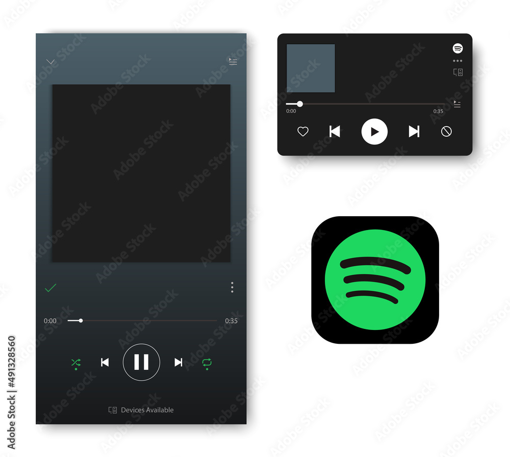 Spotify music streaming service. Music Display Theme: Music Platform ...