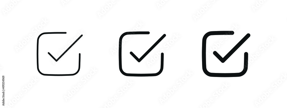 check box icon with correct, accept checkmark icons green tick box ...