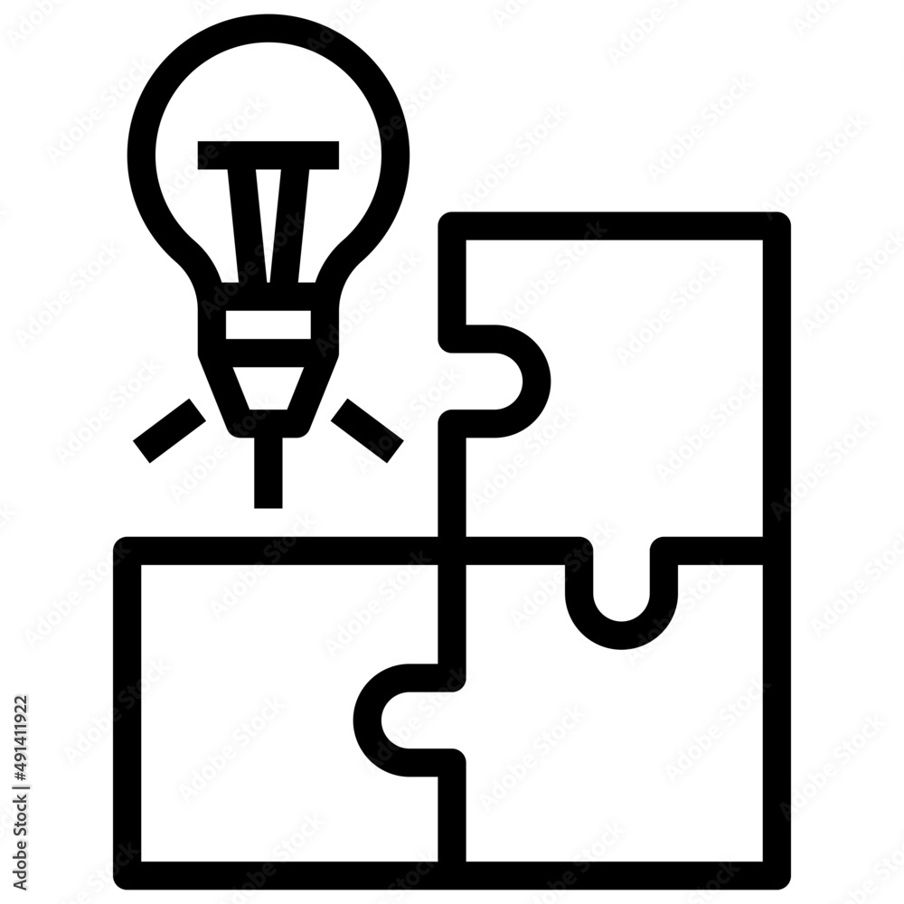 solutions outline icon Stock Vector | Adobe Stock