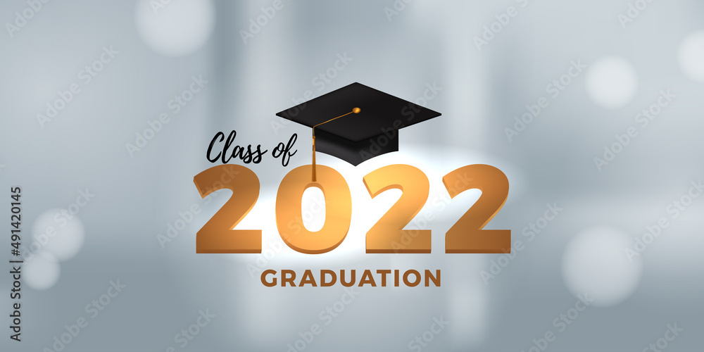 Class of 2022 graduation party banner for congratulation graduates with ...