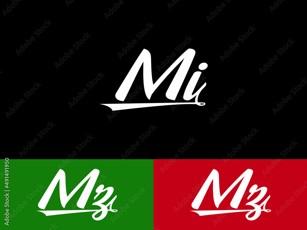Premium MI m&i Signature Letter Logo, Abstract Handwritten mi Signature ...