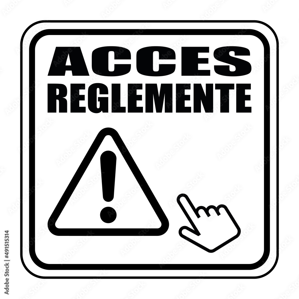 Logo accès réglementé. Stock Vector | Adobe Stock
