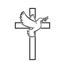 Cross And Dove Symbol Free Stock Photo - Public Domain Pictures