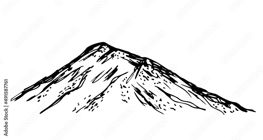 Simple hand-drawn vector drawing in the style of engraving. High ...