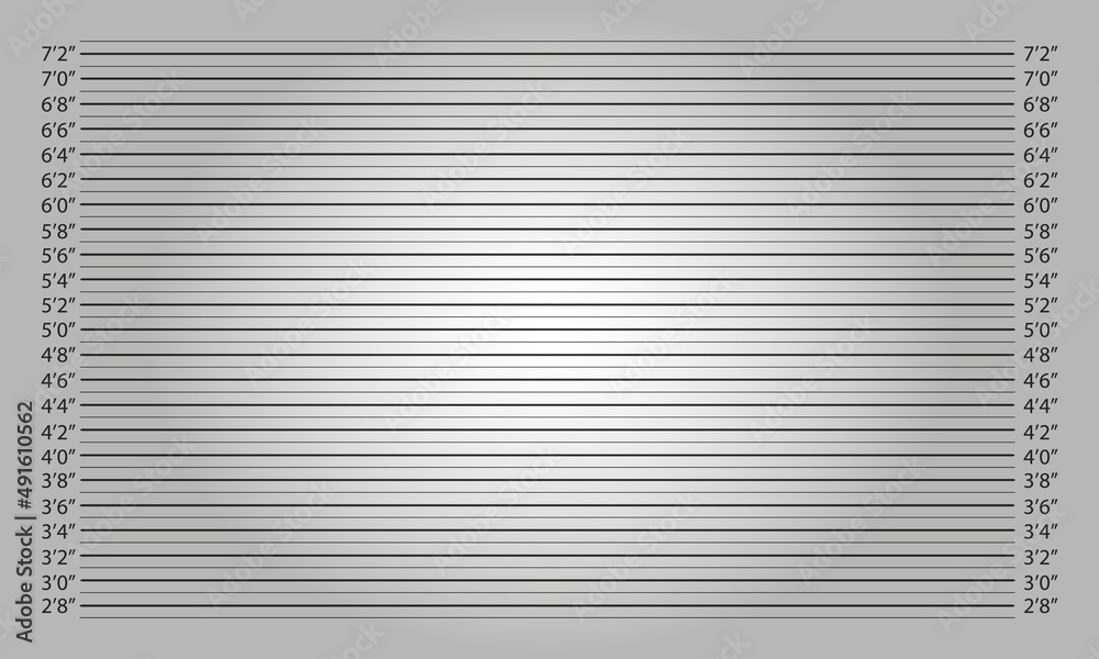 Horizontal police mugshot background with lighting effect. Feet height ...