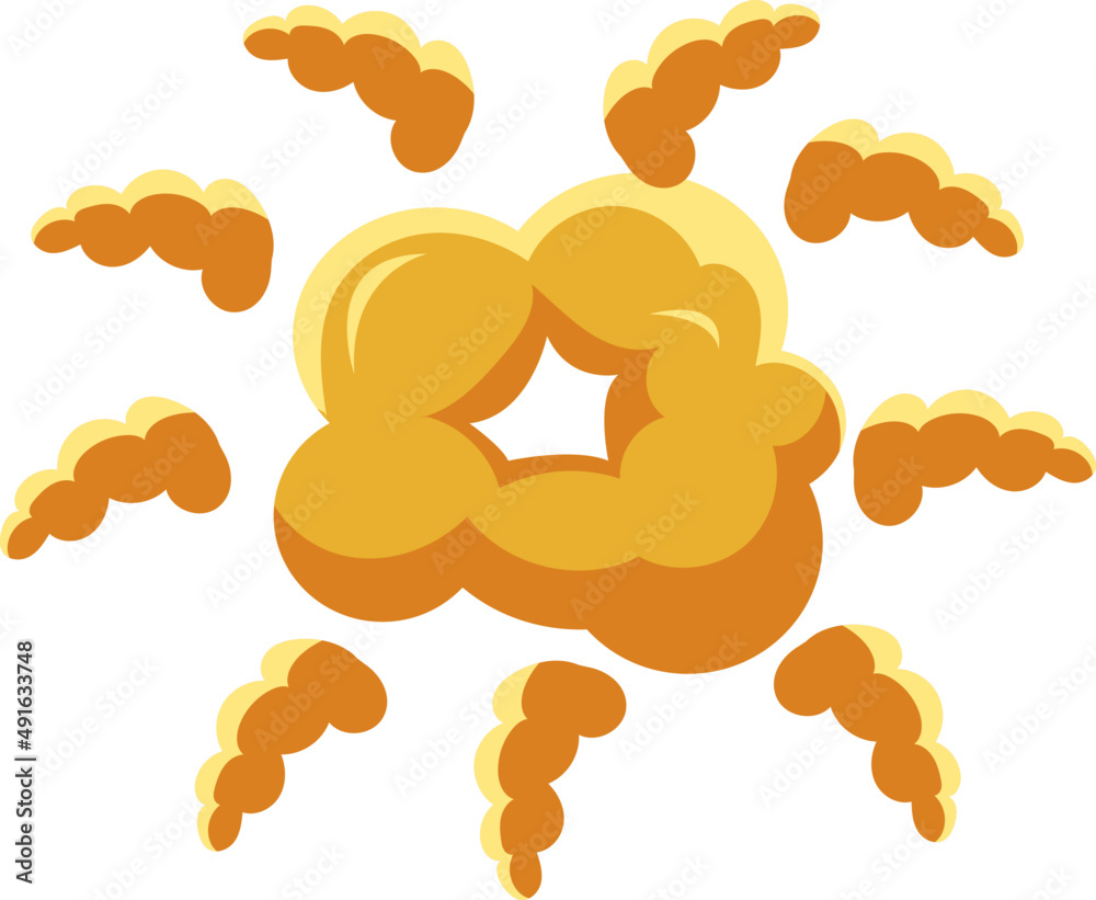 Explosion and Bang Effect with Cloud of Smoke as High-pressure Gase ...