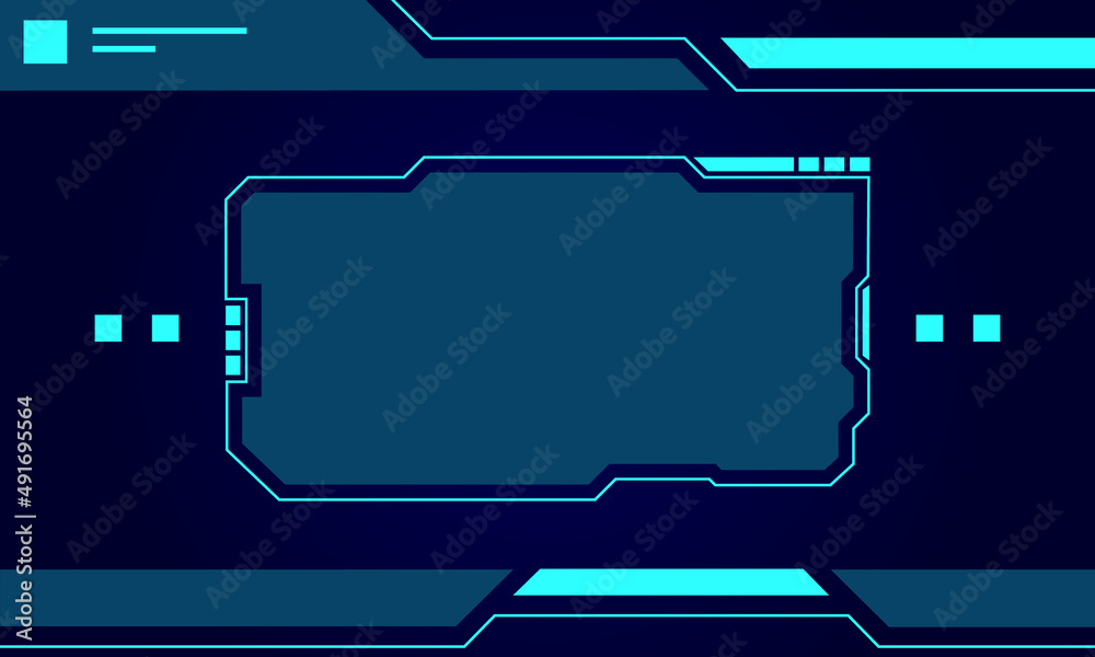 UI template. Futuristic live interface. Isolated streaming, Background ...