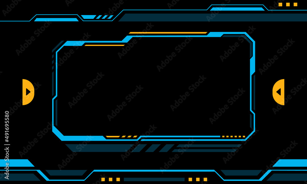 Gaming App, HUD Abstract Futuristic Element User Screen Monitor Panel ...