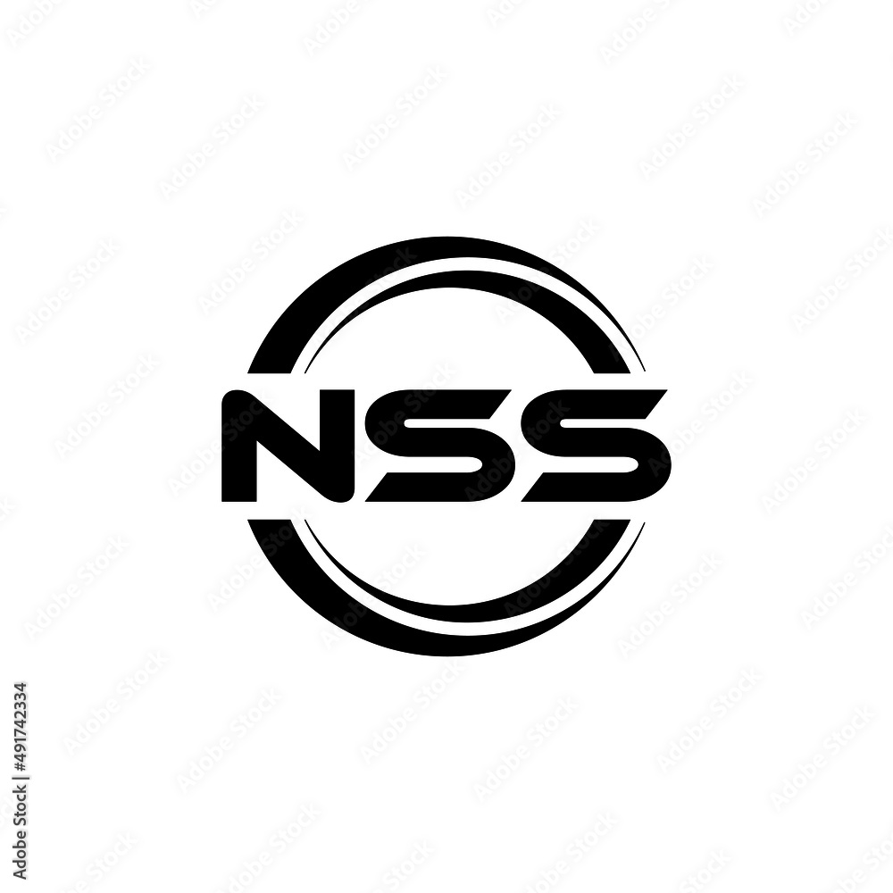 NSS letter logo design with white background in illustrator, vector ...