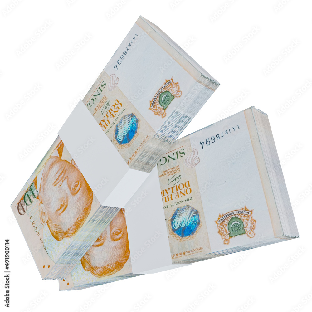 Singapore Currency Dollar 100: Stack of Singapore Dollar SGD banknote ...