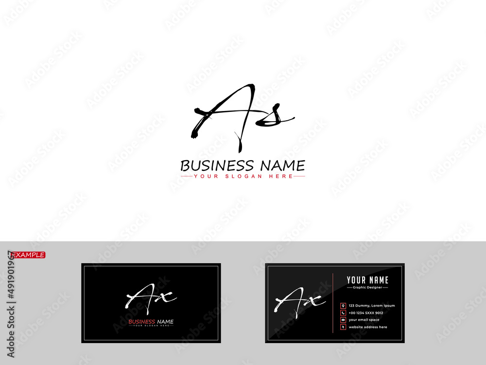 Handwritten AS a&s initial logo, Signature As Logo for brush cosmetics ...