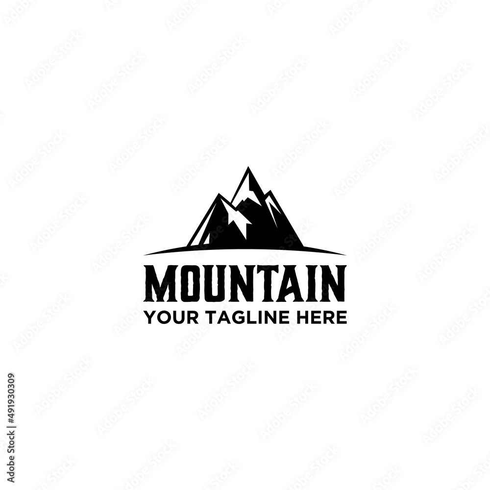 Mountain logo sign design Stock Vector | Adobe Stock