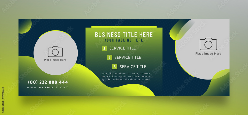 professional horizontal service banner template. modern concept layout ...