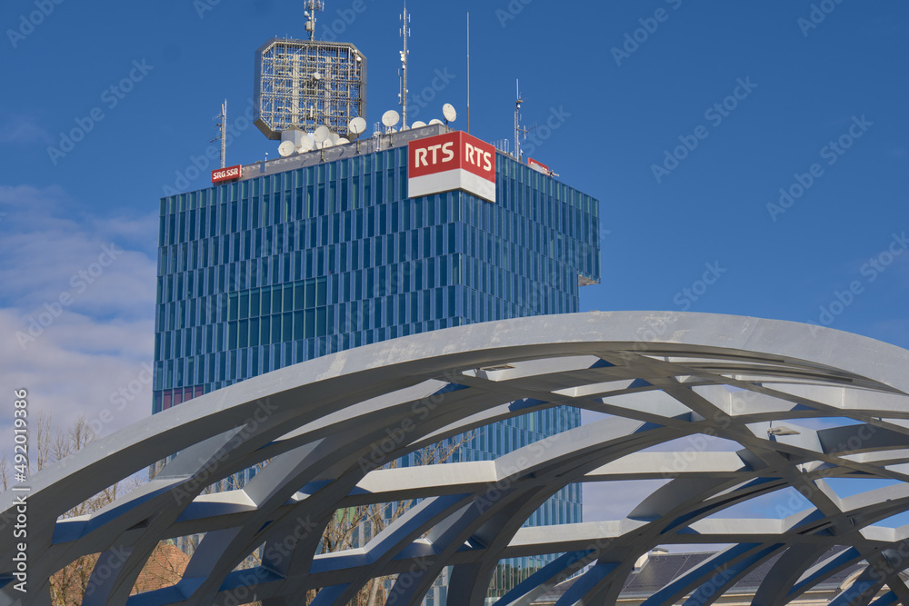 Geneva, Switzerland - march 02, 2022: Close-up view on the sign and ...