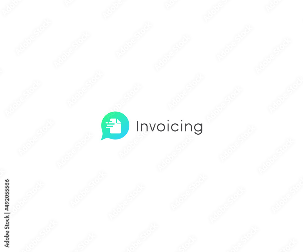 invoicing Logo Design vector Template Stock Vector | Adobe Stock