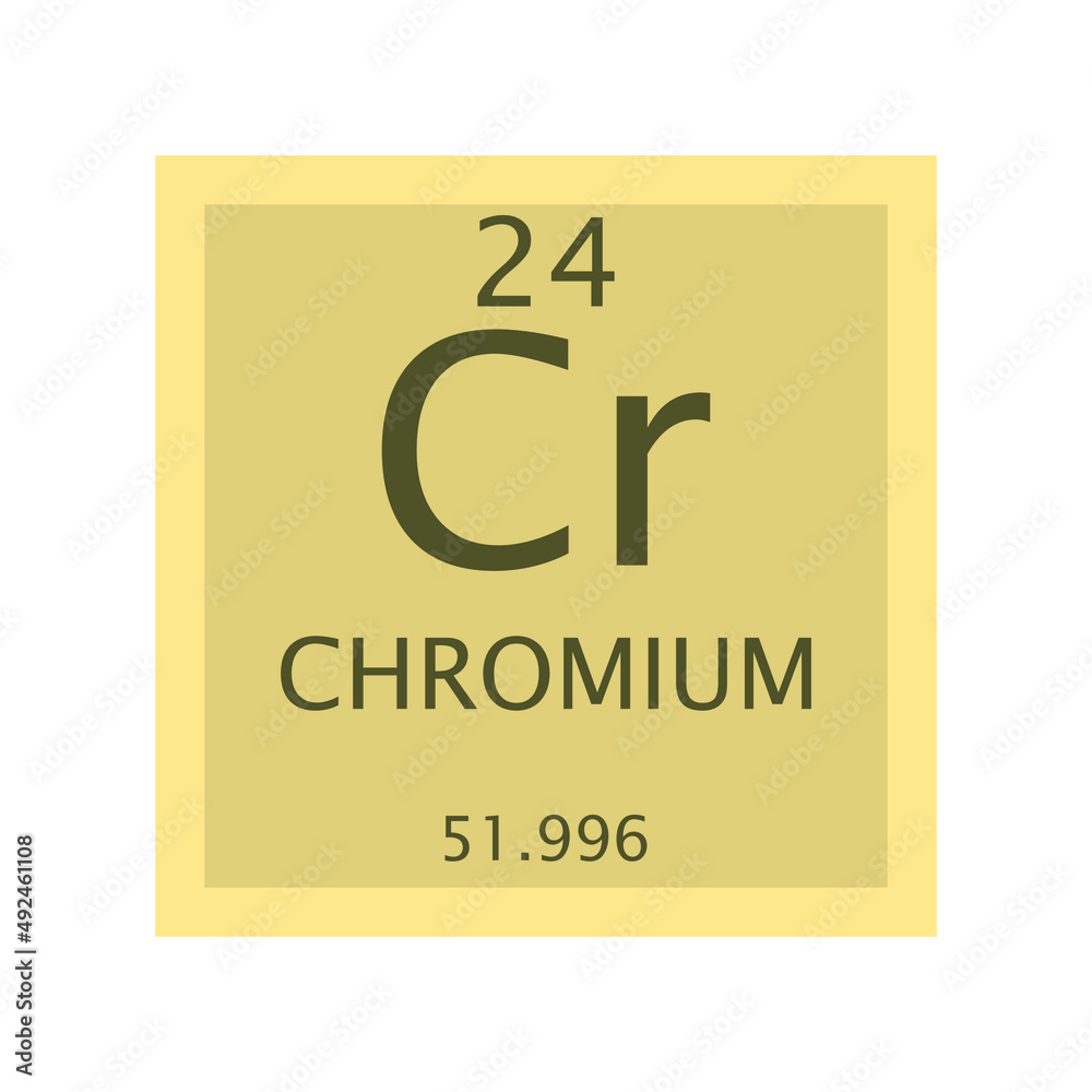 Image vectorielle Stock Cr Chromium Transition metal Chemical Element Periodic Table. Simple ...