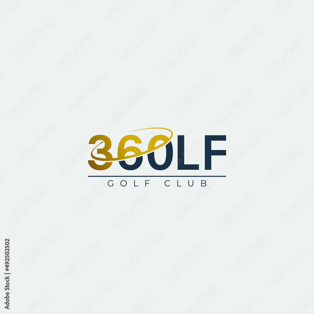 360 Golf Club logo design. Simple and modern vector logo Stock Vector ...