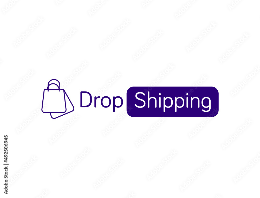 dropshipping icon, logo vector illustration Stock Vector | Adobe Stock