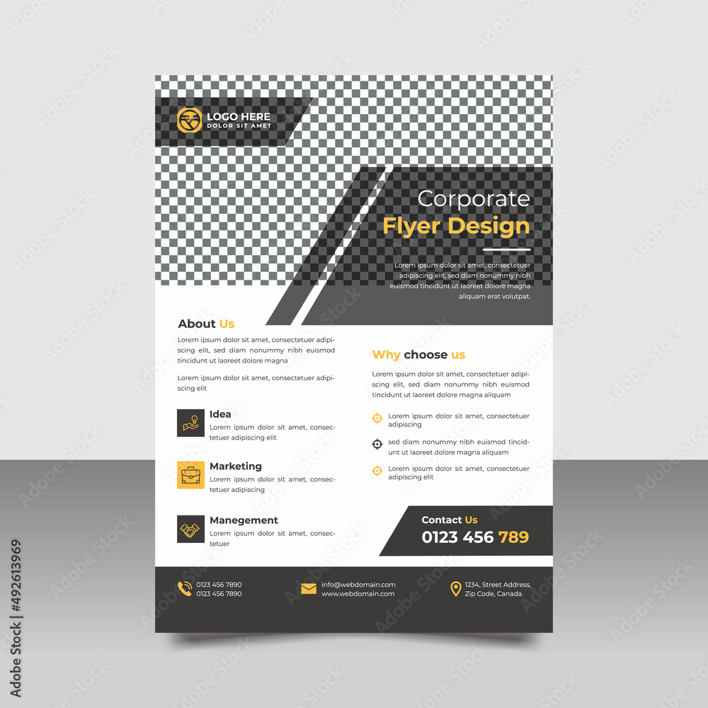Professional Business Flyer Design for Corporate Agencies Stock Vector ...