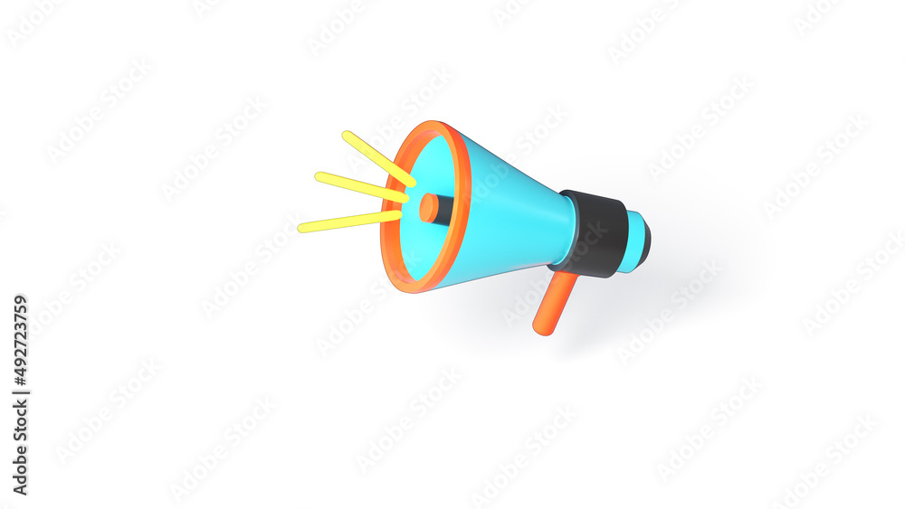 Announcement icon 3d orthographic view Stock Illustration | Adobe Stock