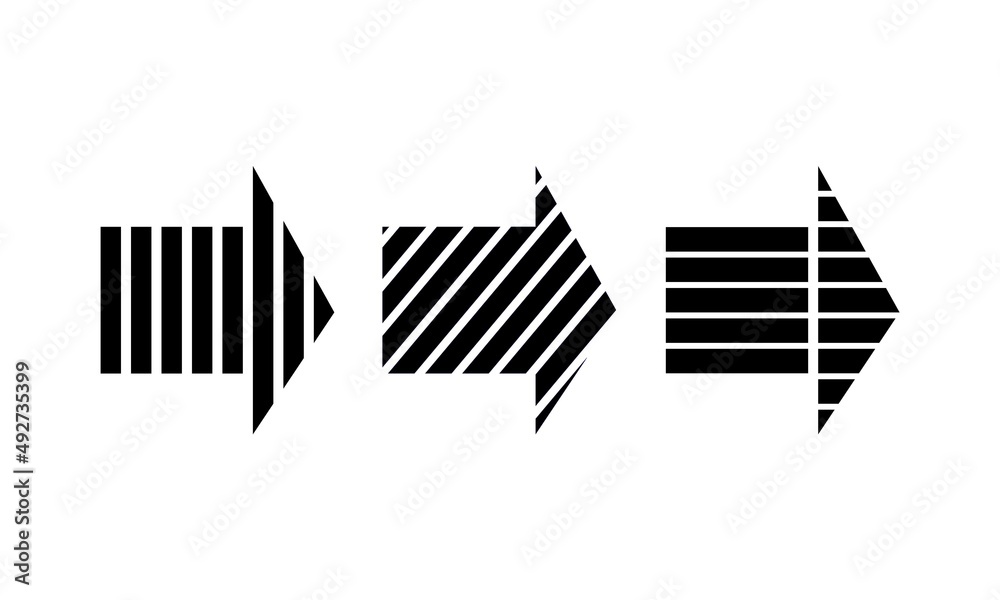 Big arrow set of black icons. Arrow icon. Arrow vector collection ...