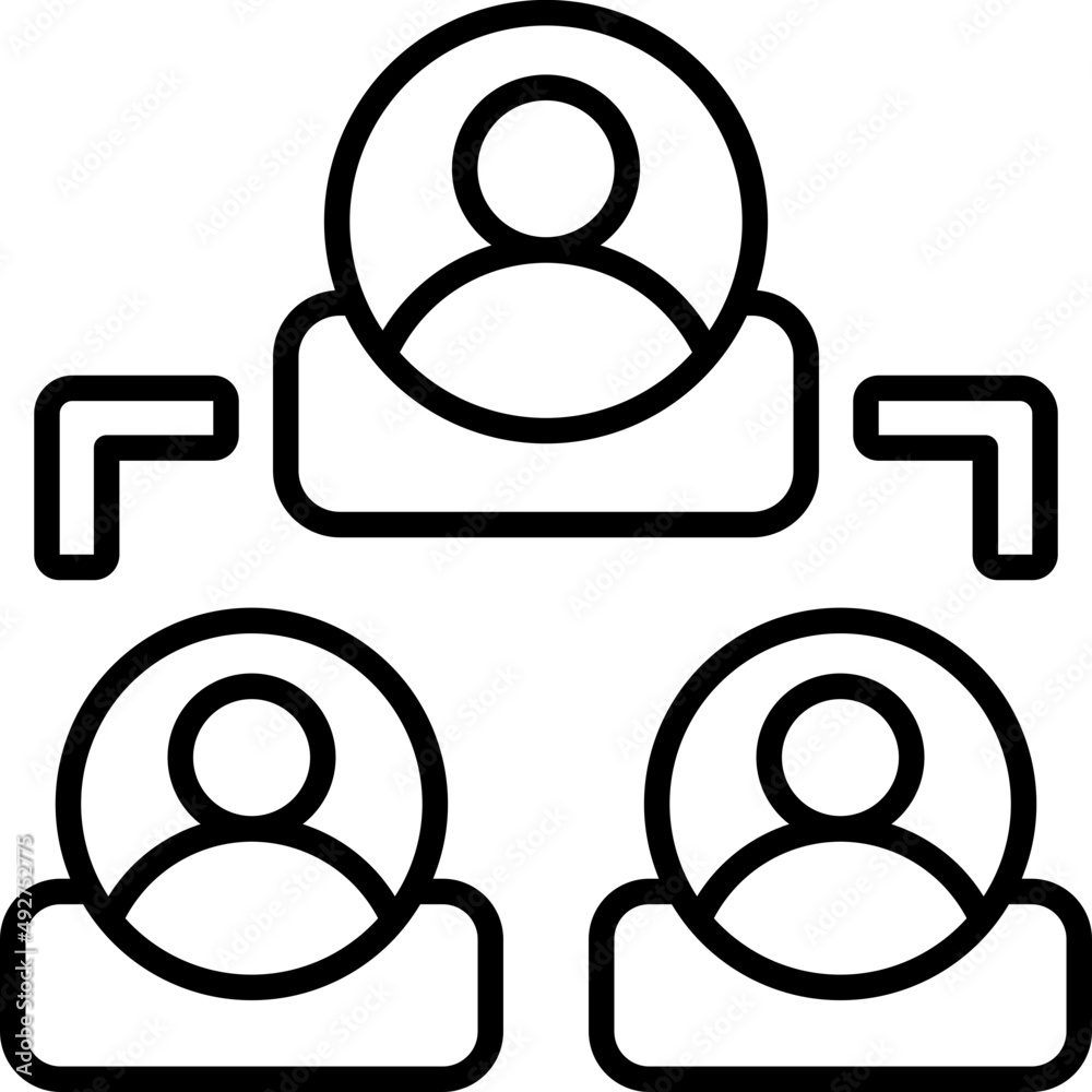 organization chart icon Stock Vector | Adobe Stock