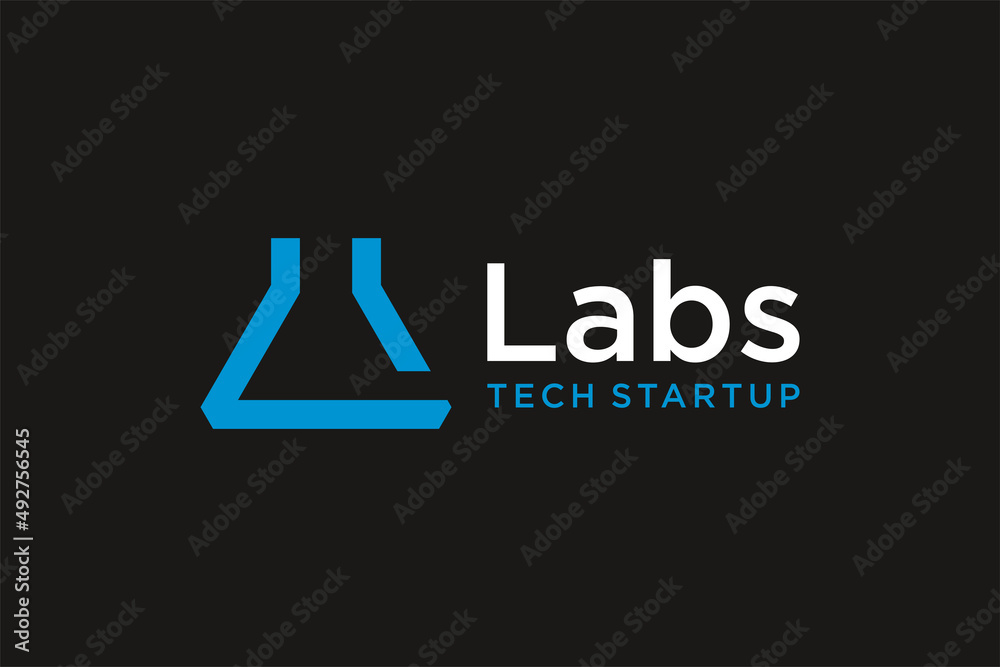 Vector de Stock Letter L monogram logo design. for lab science ...