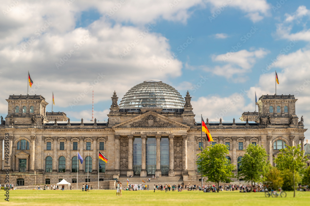 Bundestag is the German federal parliament. waving german flag win ...