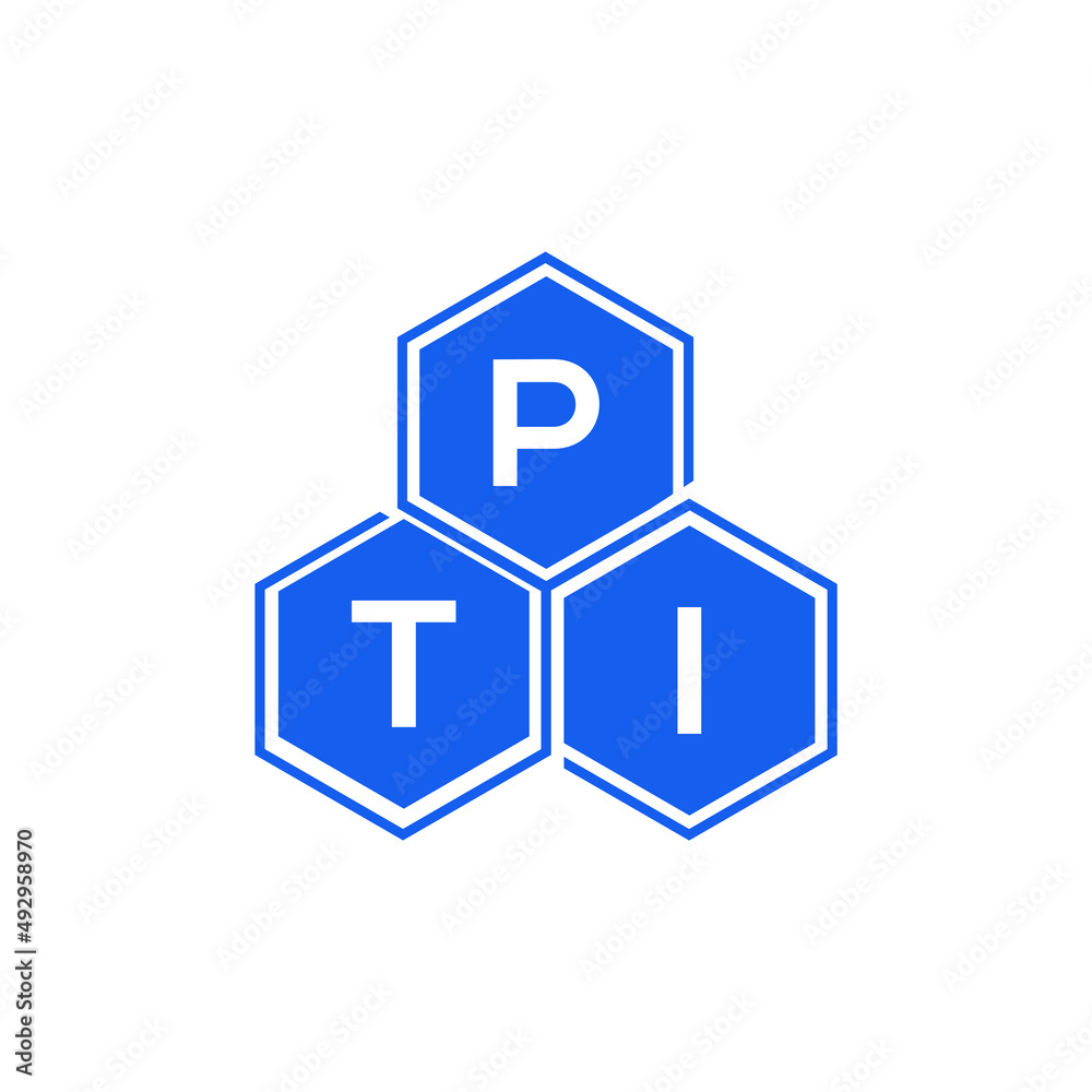PTI letter logo design on White background. PTI creative initials ...