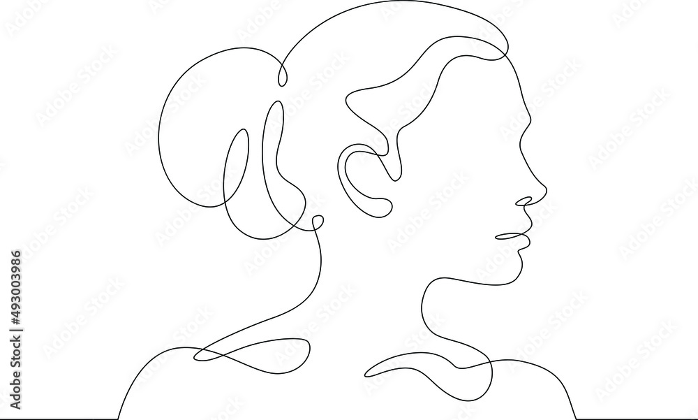 Female Head Profile Outline