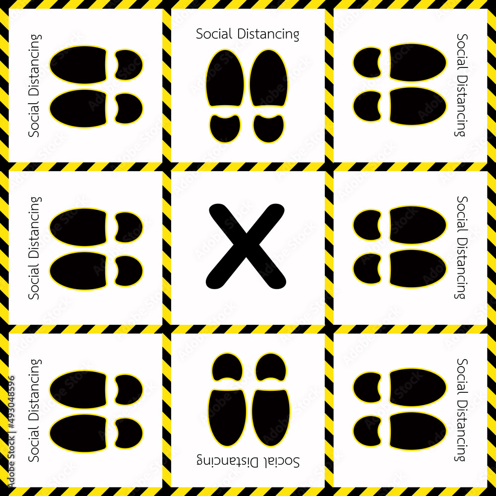 elevator lift floor 8 person with tape line yellow black stripe ...