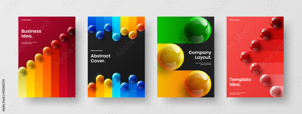 Colorful magazine cover vector design concept collection. Fresh ...