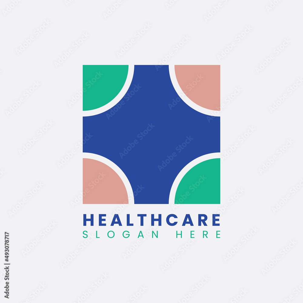 clinic hospital logo design, colorful gradient clinic healthcare logo ...