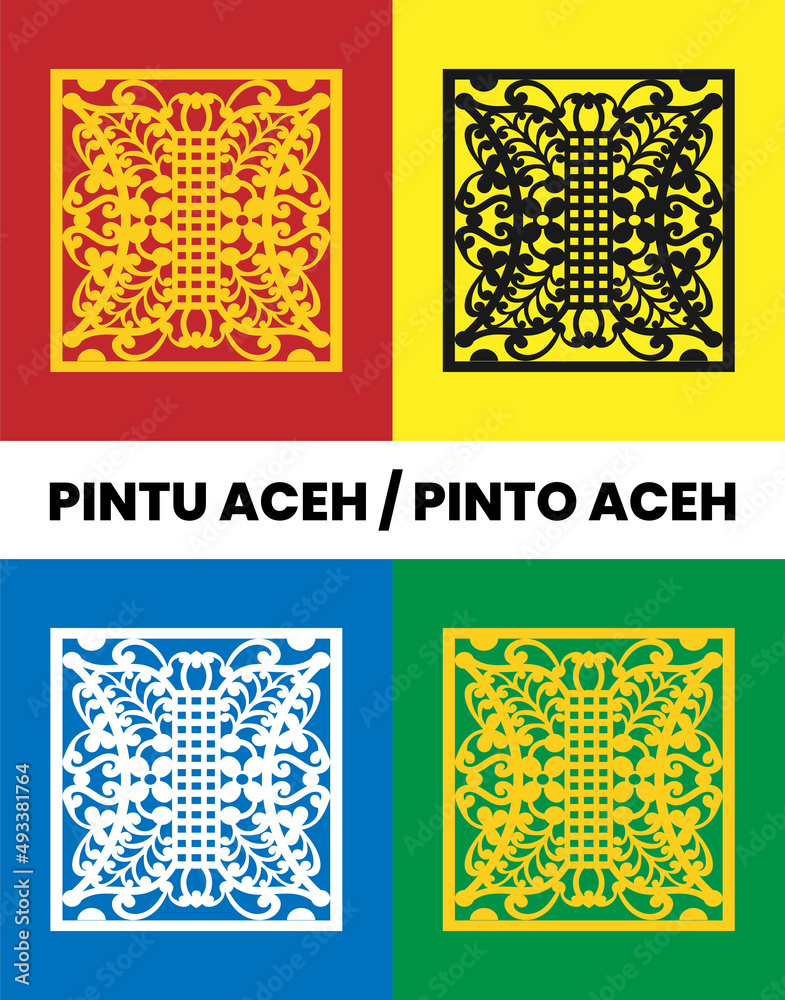 pinto aceh or pintu aceh is a symbol of acehnese tradition vector ...