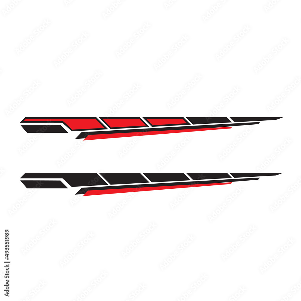 Vektor Stok car body template sticker vector design. modified car ...