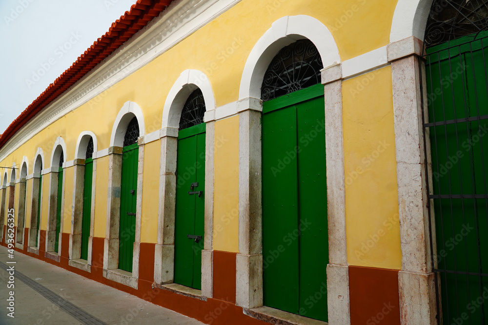 Colonial architecture in the historic center of São Luís, old ...