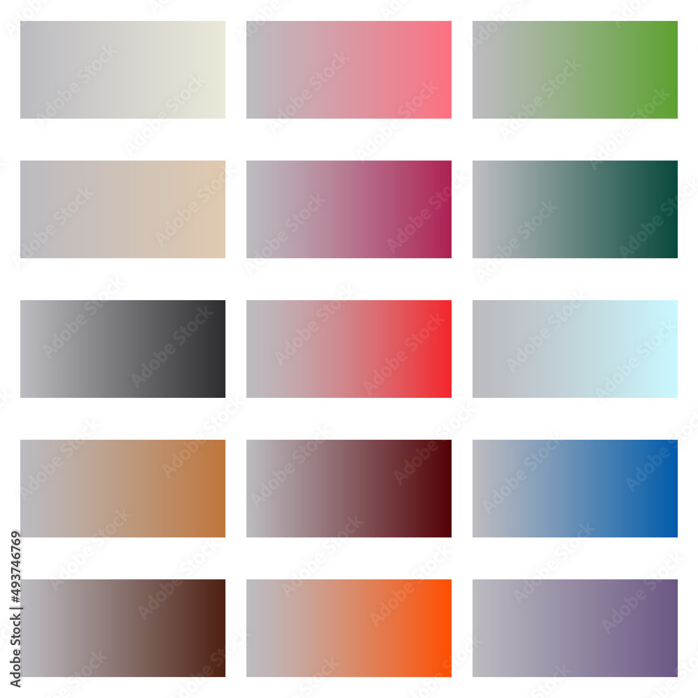 Gradient backgrounds for print and design. Color transition from gray ...
