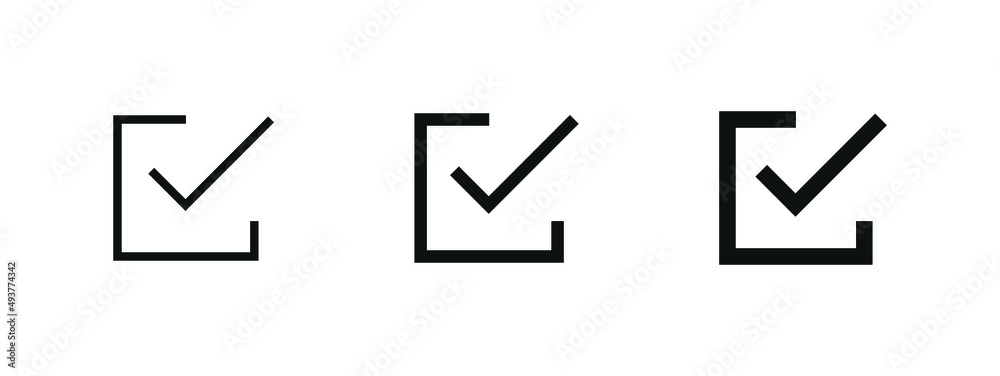 check box icon with correct, accept checkmark icons green tick box ...