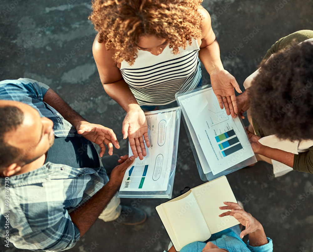 These charts are giving very accurate information. High angle shot of a ...