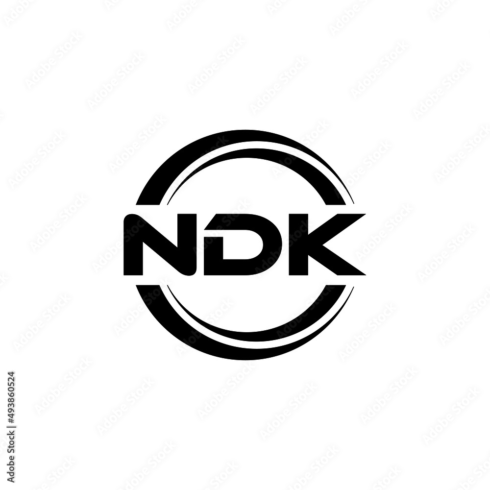 NDK letter logo design with white background in illustrator, vector ...