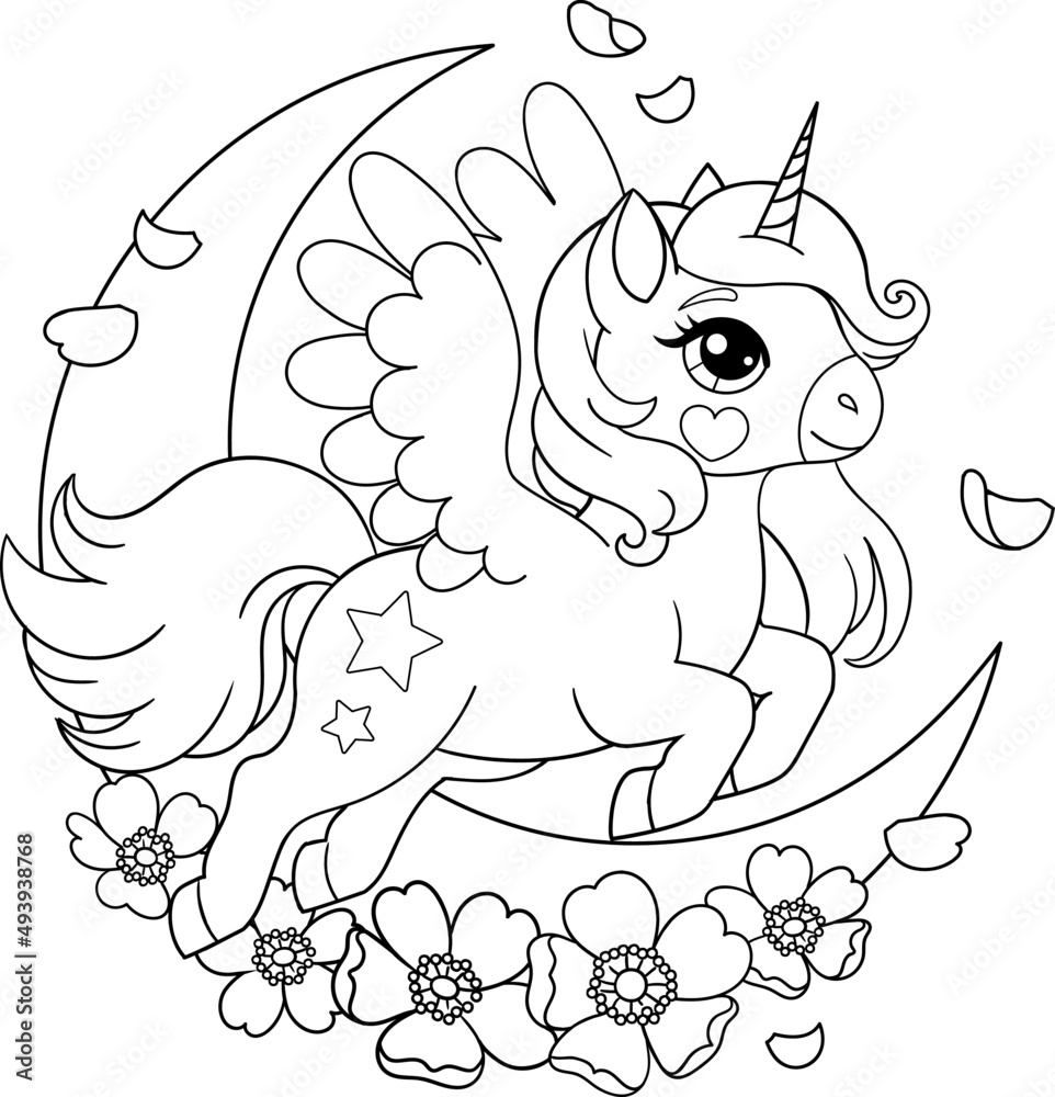 cute pegasus coloring pages