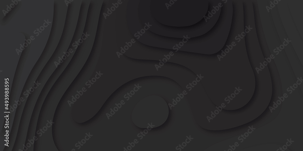 Paper cut banner concept. Paper carve black background for card poster ...